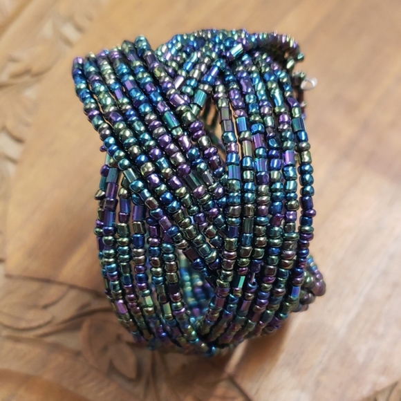 Jewelry | Beaded Cuff Bracelet | Poshmark